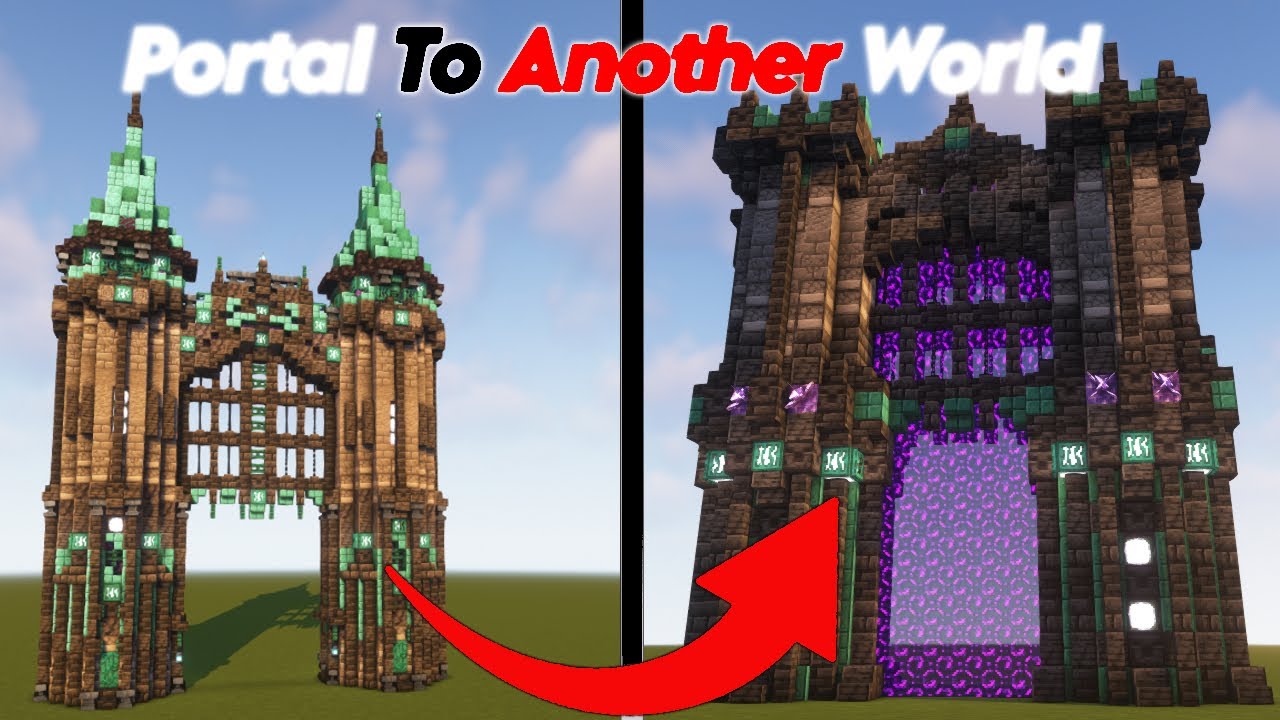 I MAKE PORTAL TO ANOTHER WORLD in minecraft #minecraft #portal - YouTube