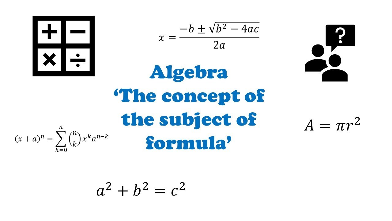 Algebra, Understanding the basics of Algebra and the subject of the ...