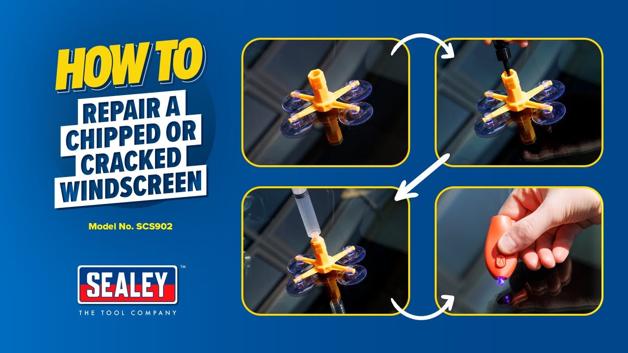 How to Repair a Chipped or Cracked Windscreen | Sealey SCS902 ...