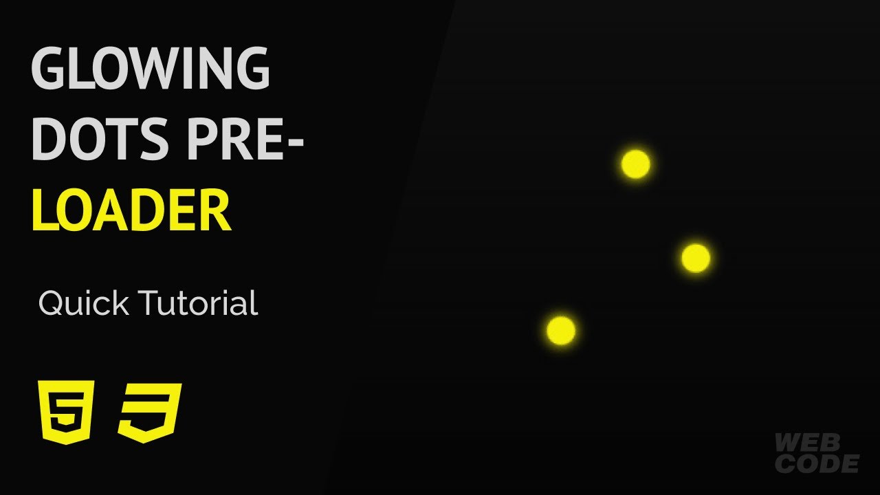 Glowing Dots Preloader Design With Html And Css Youtube 1679