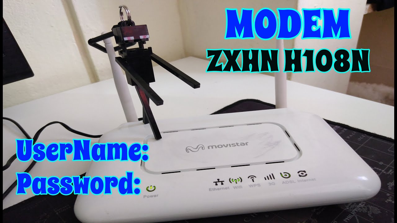 Acceso y Configuración MODEM ROUTER ZXHN H108N (USERNAME PASSWORD ...