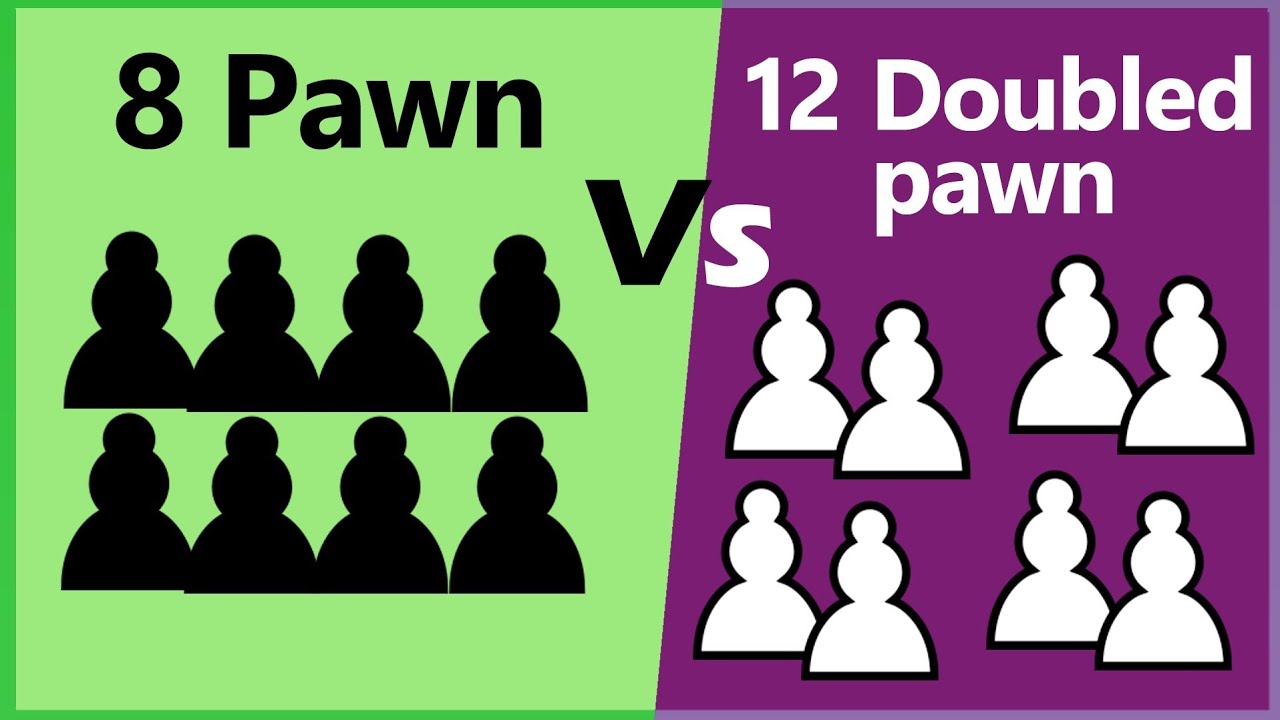 chess : 8 normal pawn vs 12 doubled pawn - YouTube