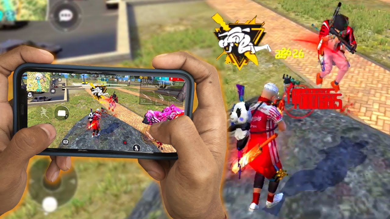 IPhone 11 Free fire gameplay⚙️Settings Handcam Free fire max HUD+DPI ...