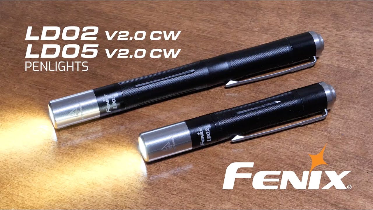 Fenix LD02 V2.0 CW and LD05 V2.0 CW AAA Penlights - Cool White LED - YouTube