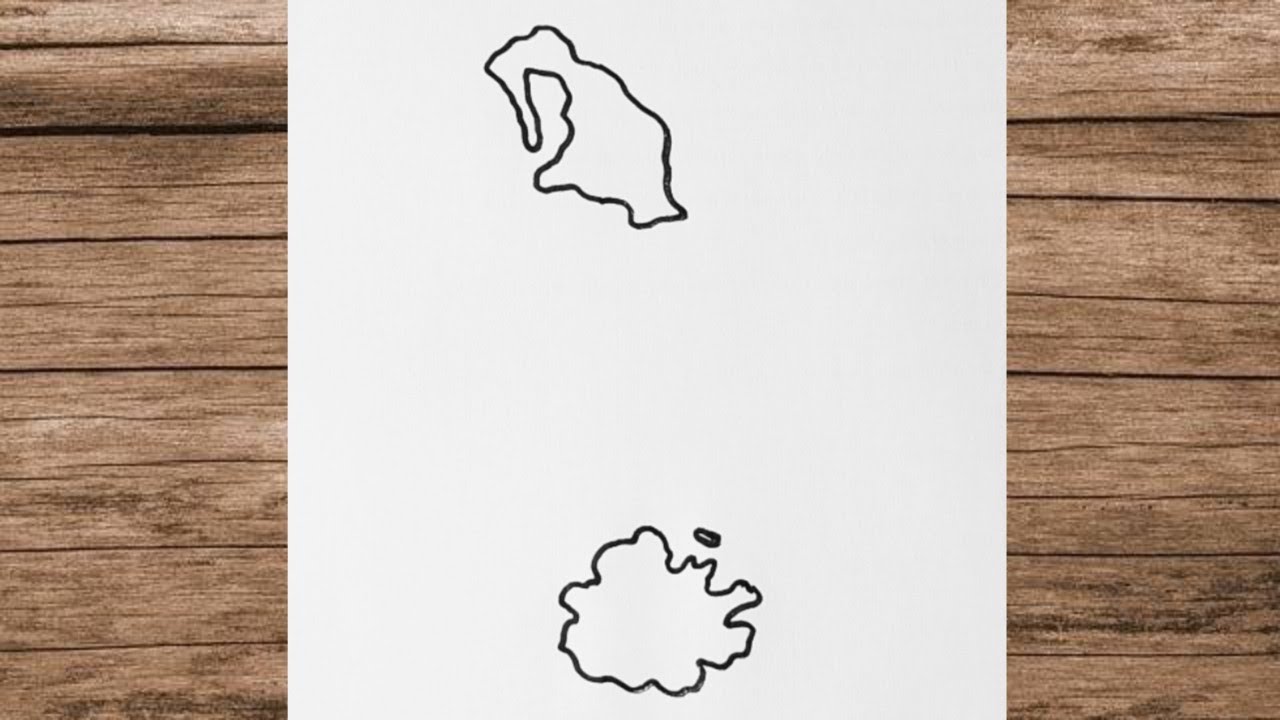 How To Draw Map Of Antigua and Barbuda - YouTube