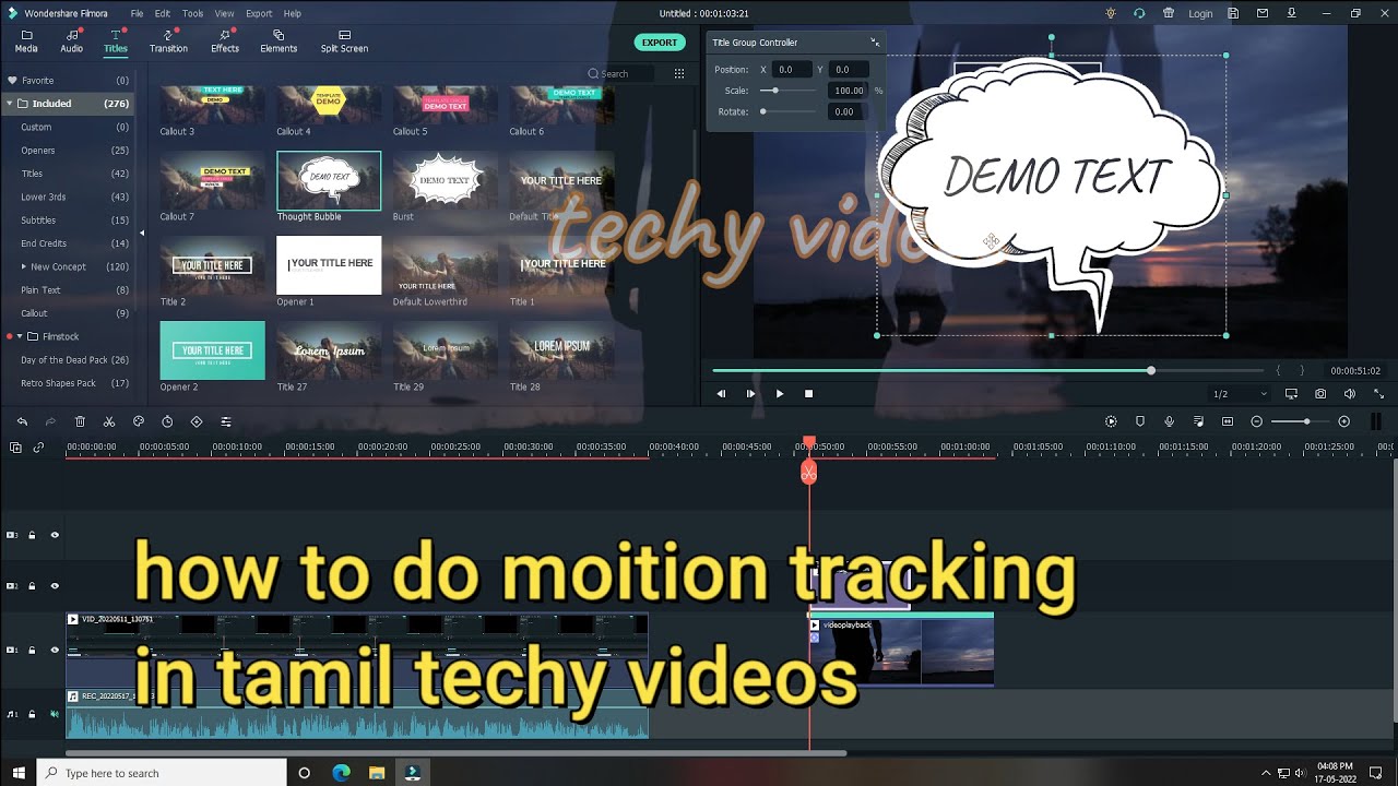how to motion tracking in tamil# techy videos - YouTube