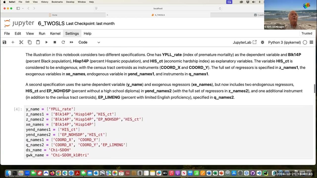 Applied Spatial Regression Analysis - Notebooks: 2SLS - YouTube