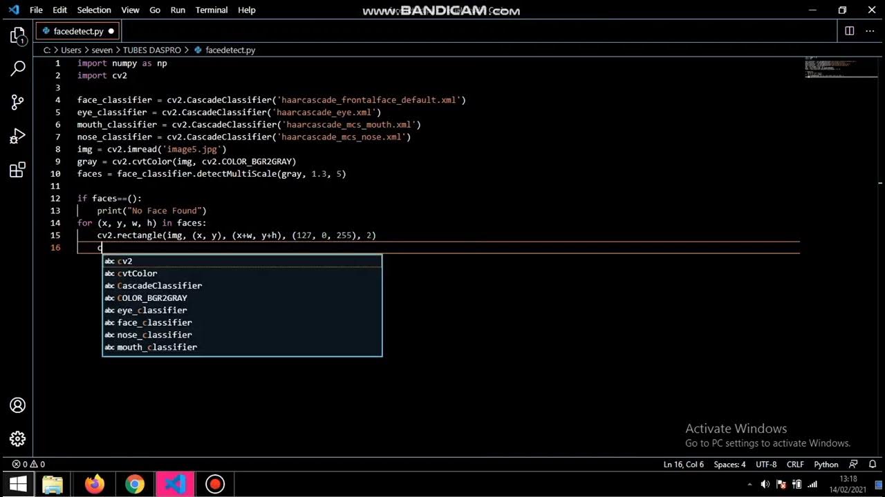 Face Detection dengan Haarcascade menggunakan OpenCV dan Python - YouTube