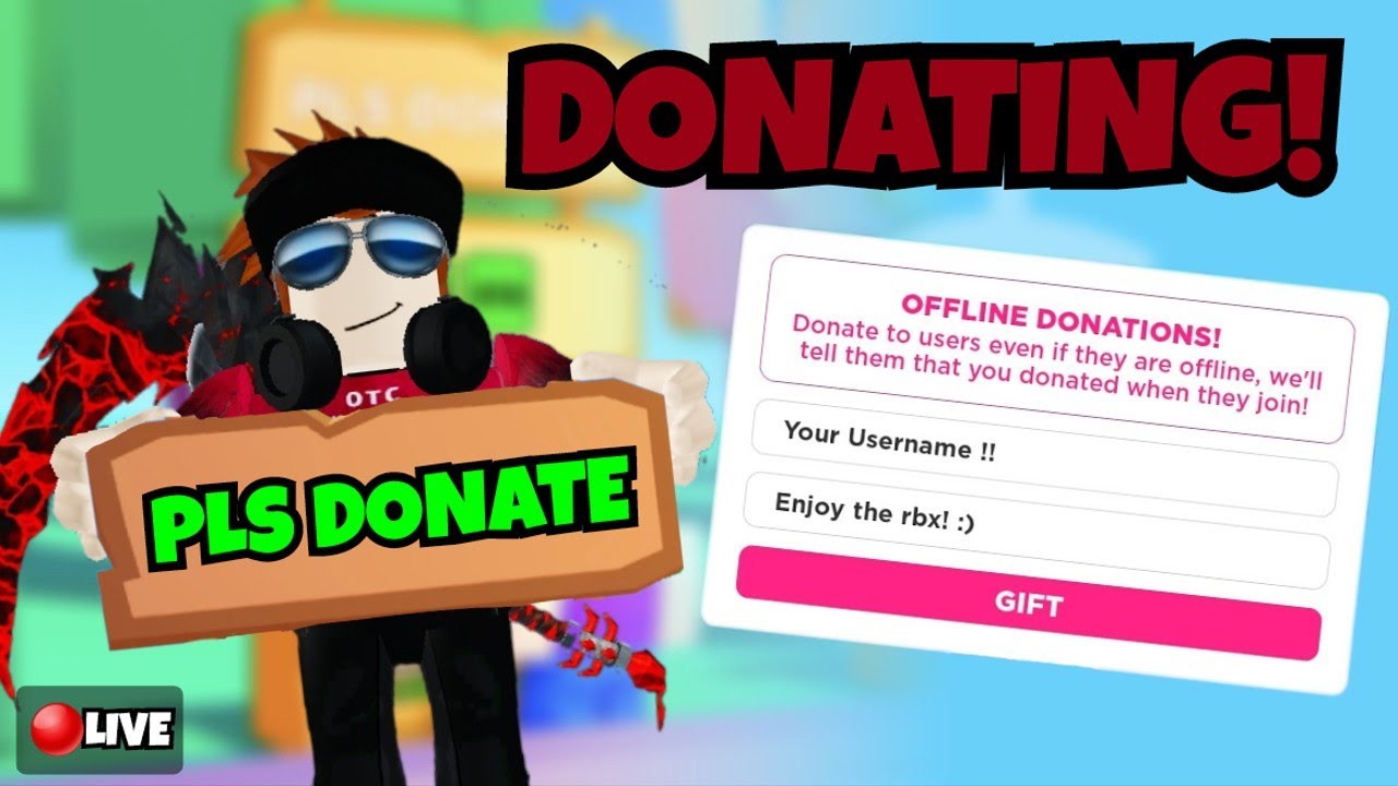 🔴 1-100 Robux Per Person | Roblox Pls Donate Live🔴 Donating To ...