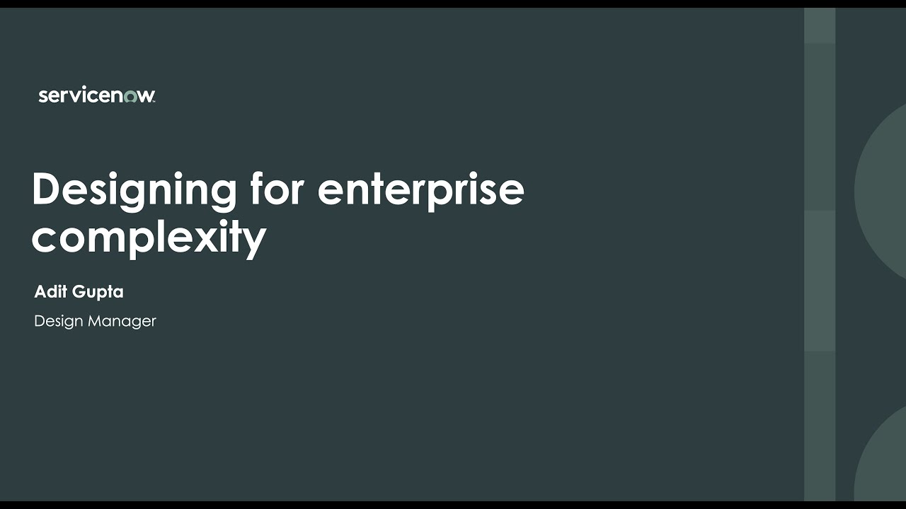 Designing for enterprise complexity - YouTube