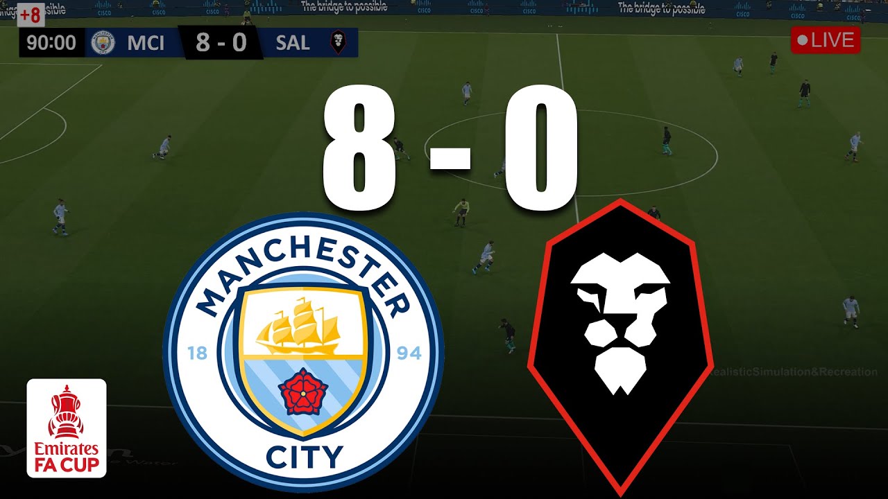 Manchester City vs Salford City 8 - 0 | FA Cup 2024/25 | Full Match ...