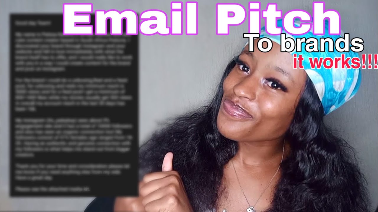 Email Pitch to brands|Influencer email|Content Creator pitch|South ...