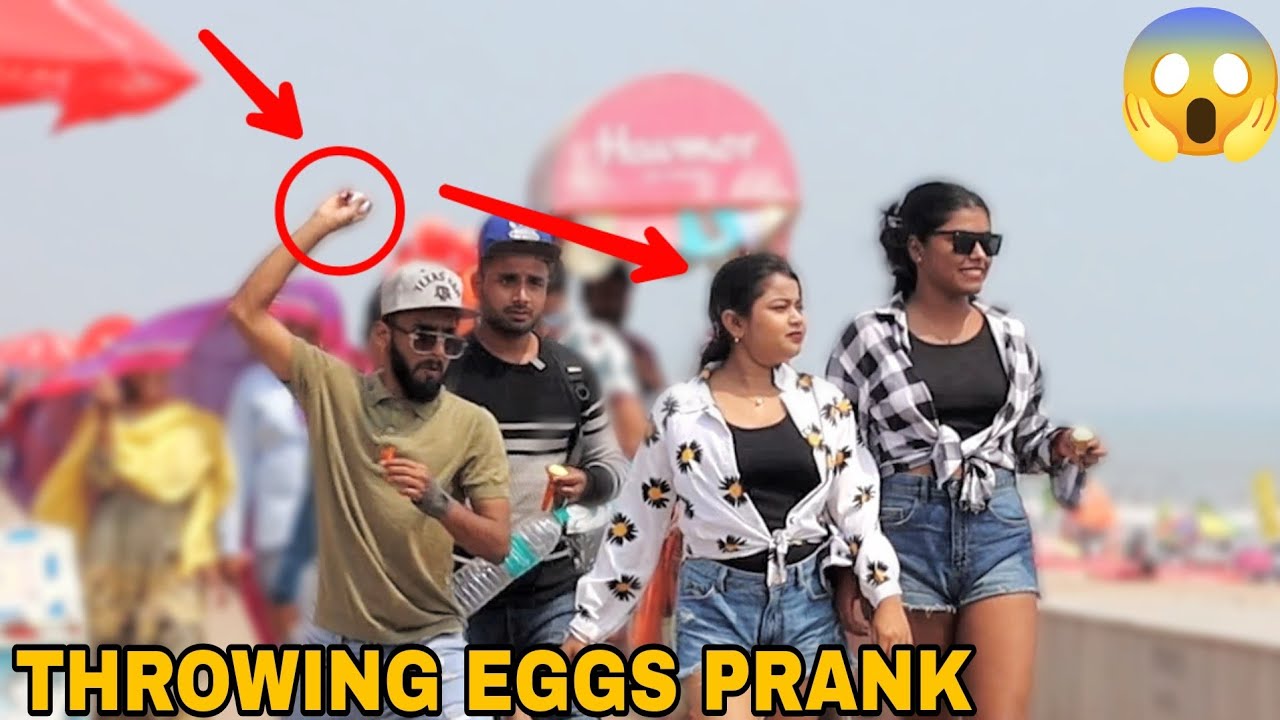 Throwing Chicken Eggs At People Prank! || MOUZ PRANK - YouTube