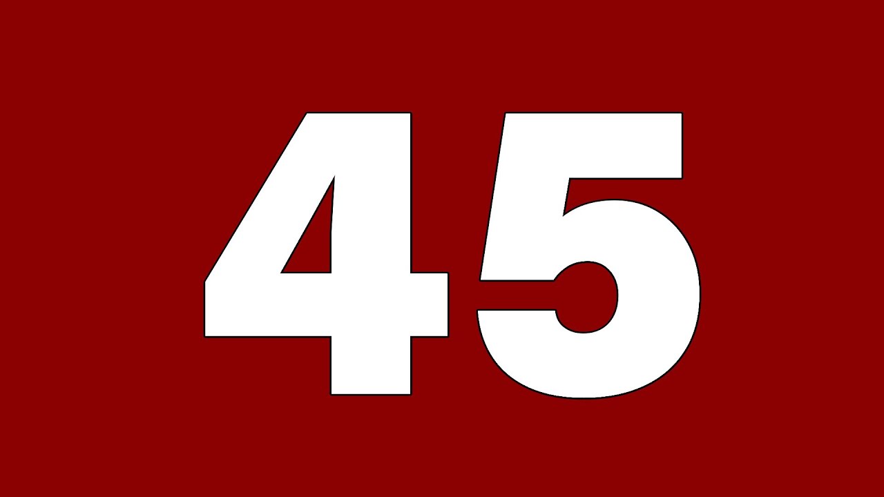 0:45 Basic Countdown Timer - Dark Red Background - YouTube