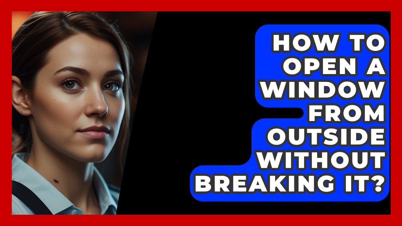 How To Open A Window From Outside Without Breaking It ...