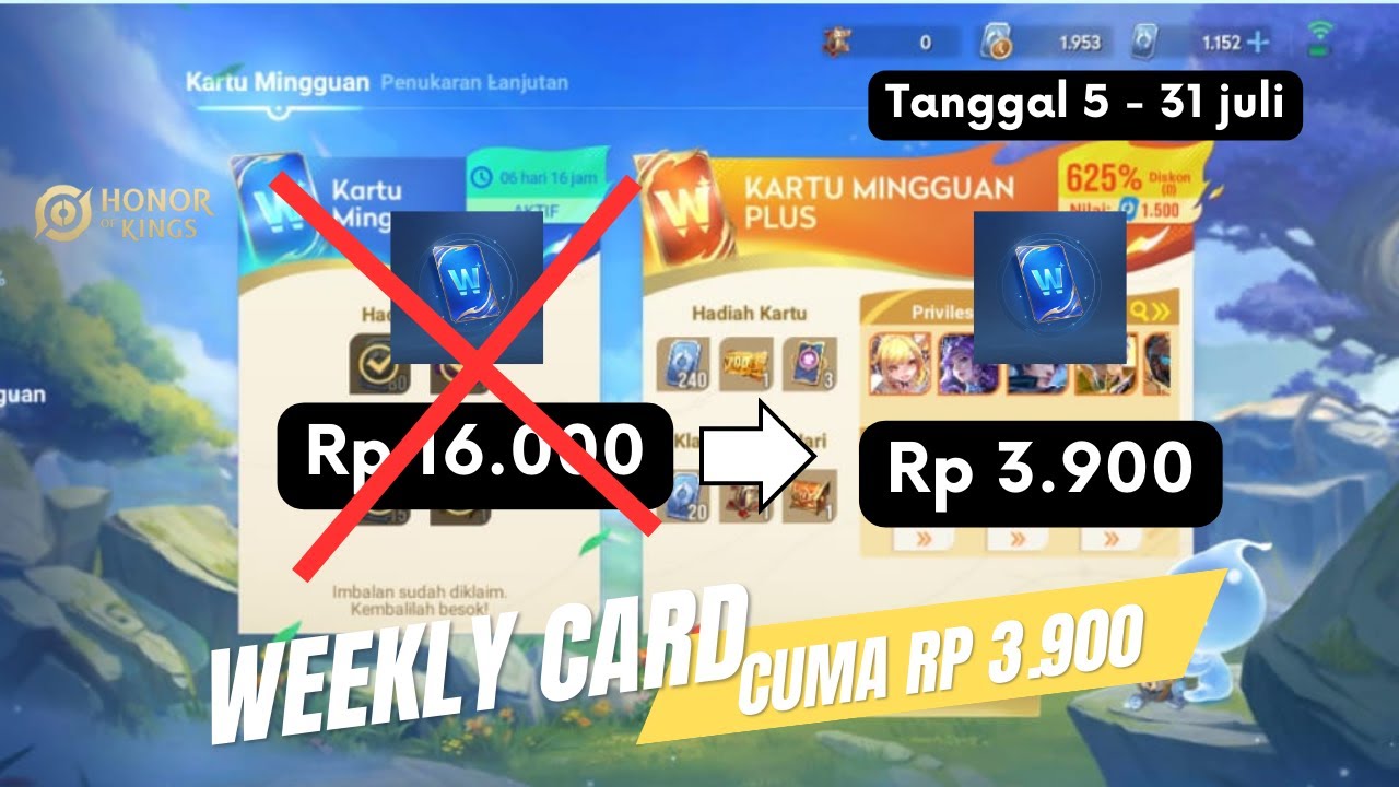 WEEKLY Card HOK Cuma Rp 3.900 Doang - YouTube