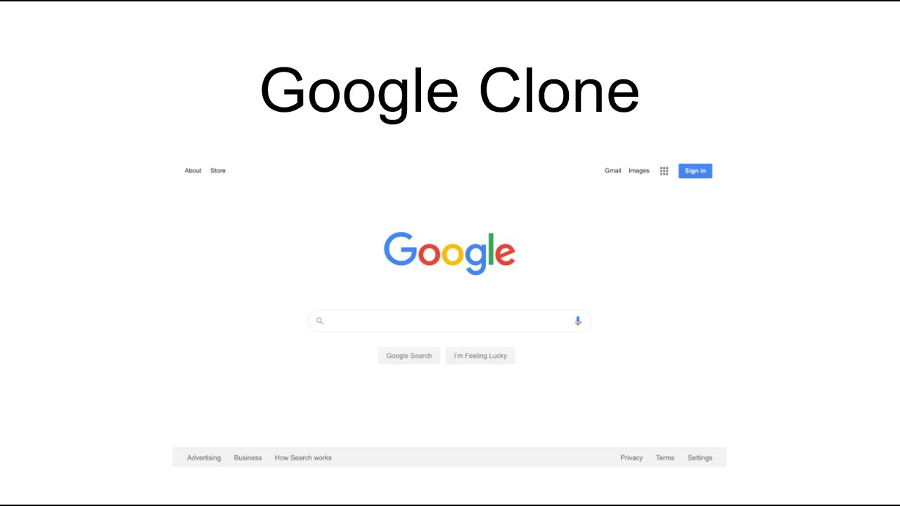 I created a google clone (website) - YouTube