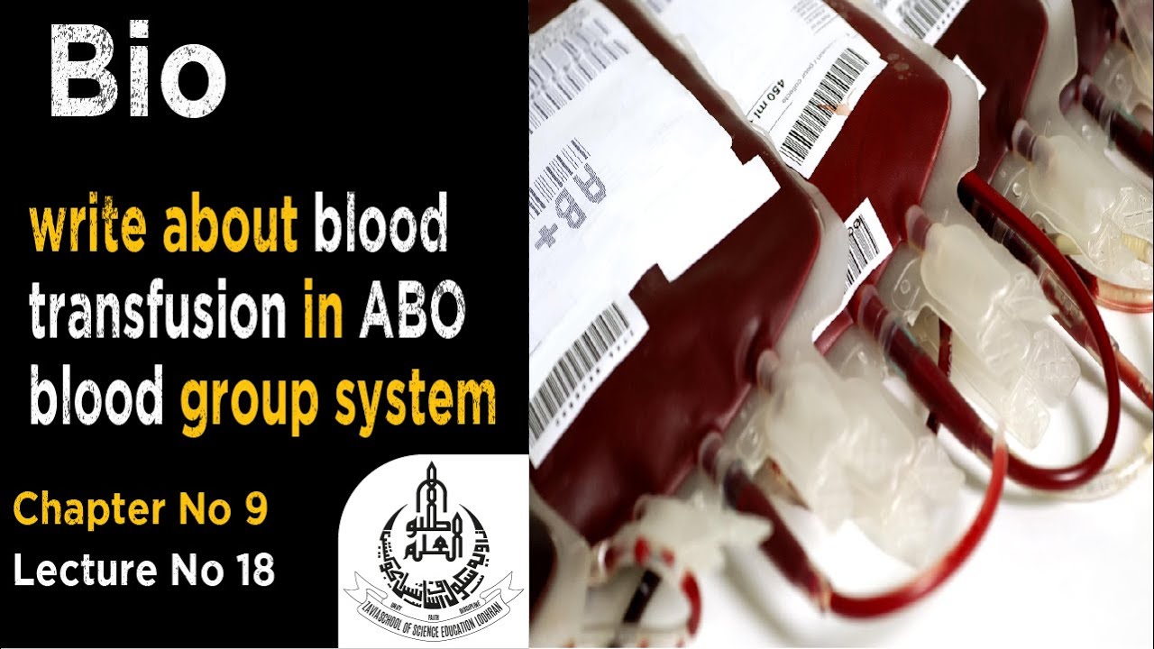 write about blood transfusion in ABO blood group system | Bio | Ch No 9 ...
