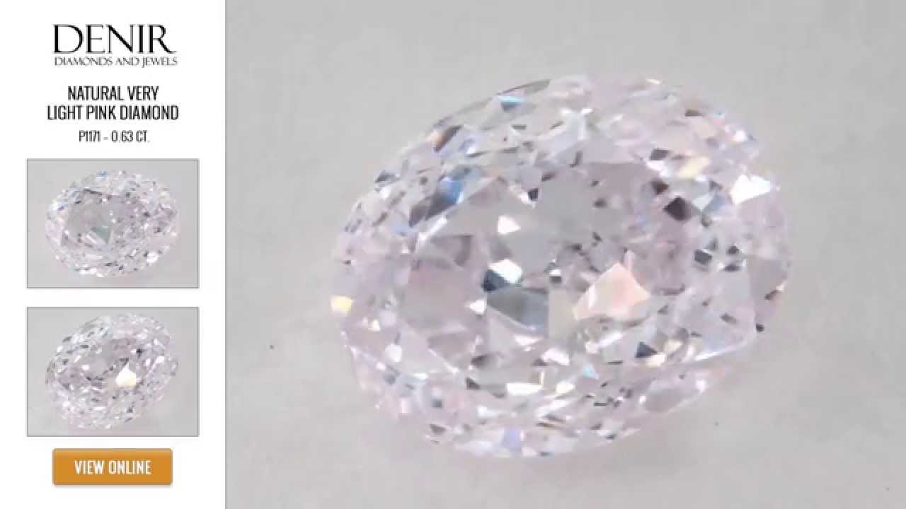 Natural Oval Very Light Pink Diamond - 0.63 ct. - GIA certified. - YouTube