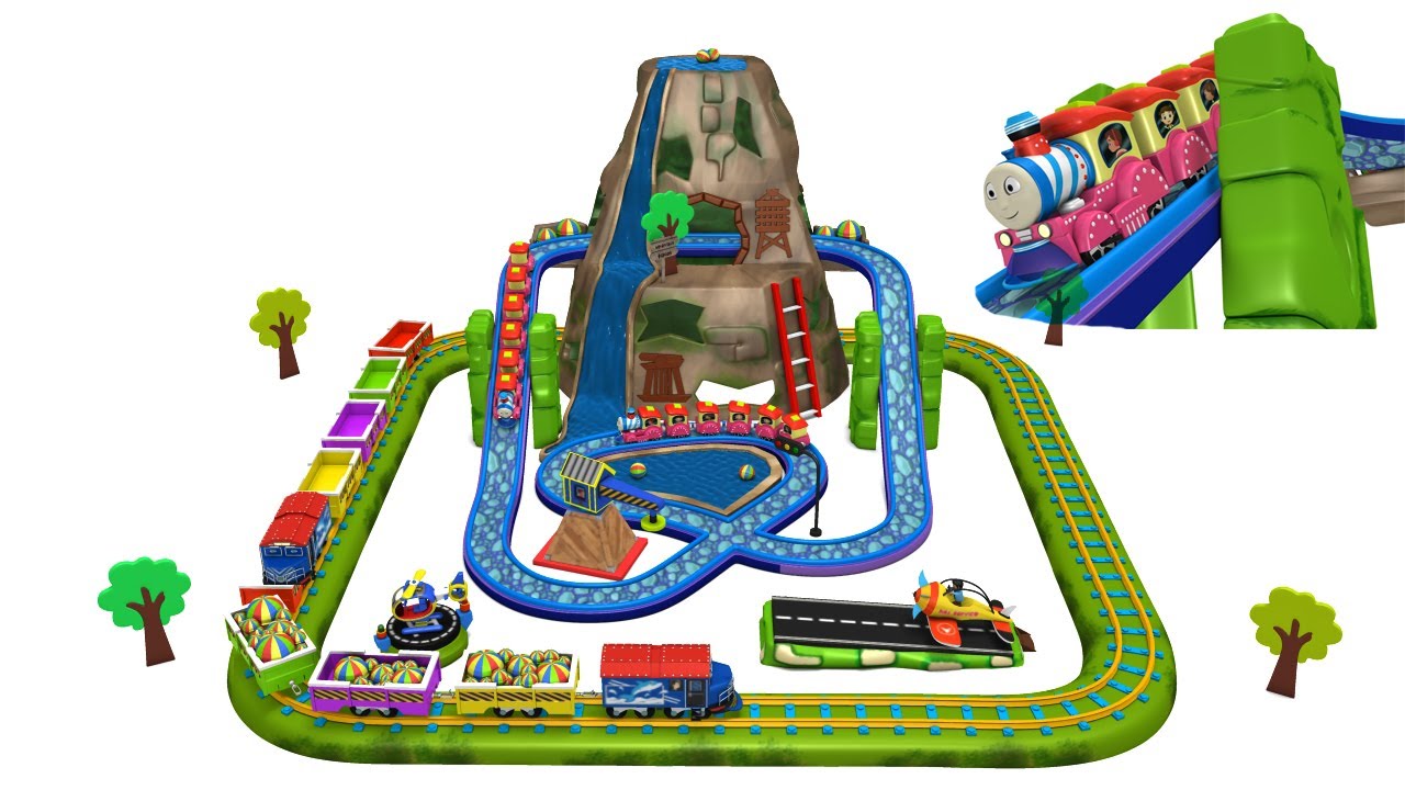 Blue Thomas Toy Train Hill City Cartoon Video for Children - Thomas ...