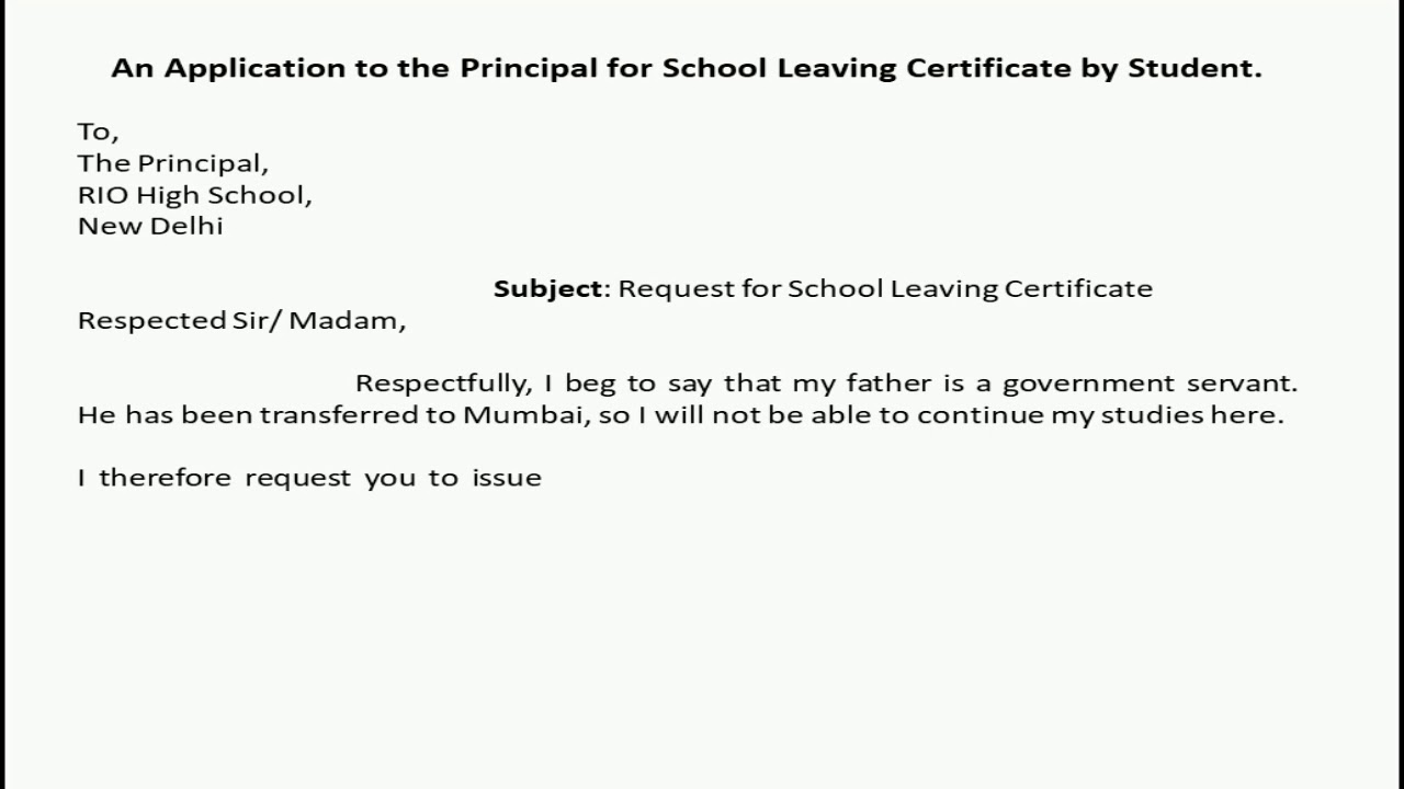 Application For Leaving Certificate By Student application-for-leaving-certificate-by-student