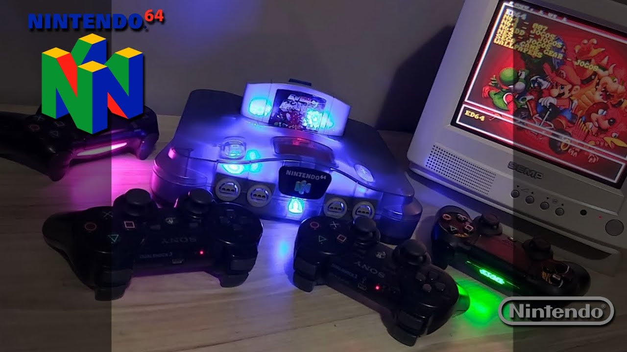 [MOD] Nintendo 64 com Bluetooth e LEDs (N64) - YouTube
