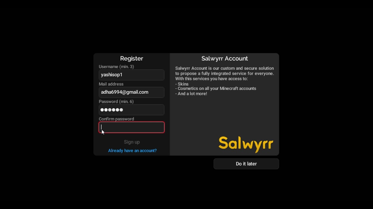 how to register on salwyrr client - YouTube