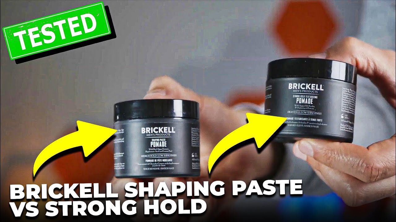 Brickell Shaping Paste VS Strong Hold Texturizing Pomade - YouTube