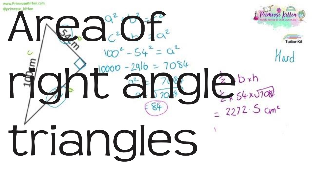 Area of right angle triangles | Maths GCSE and iGCSE Revision - YouTube