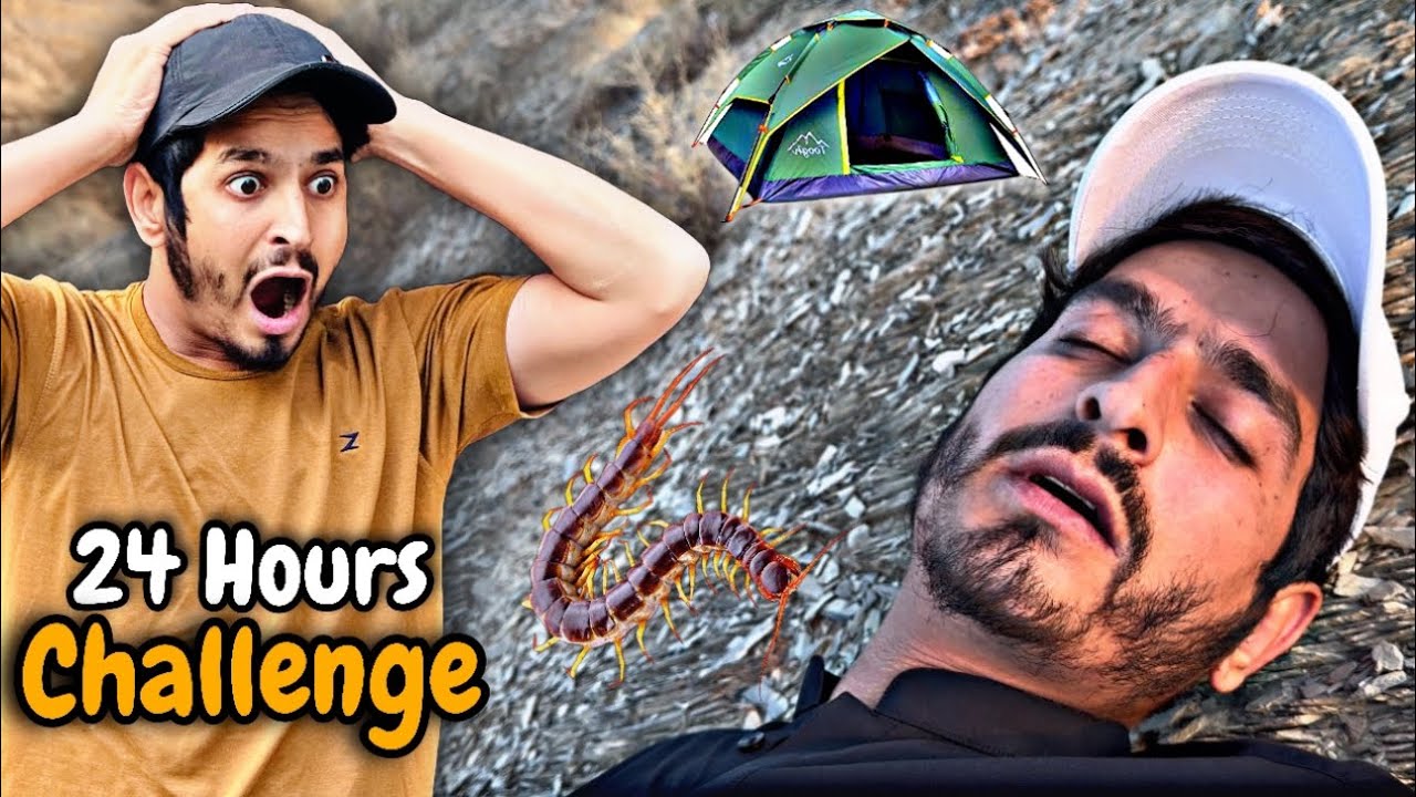 24 Hours Surviving In Most Dangerous Mountains 😱Survival Challenge 🥵 ...