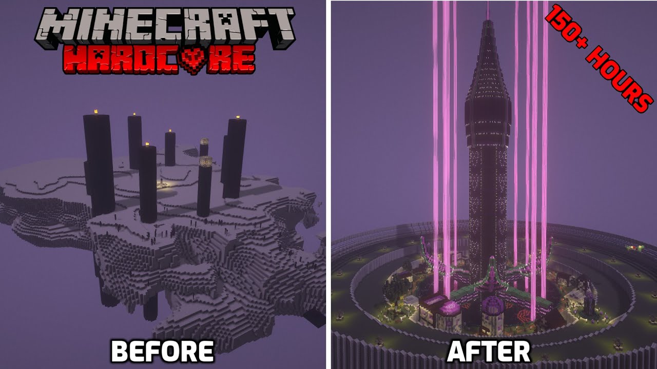 I Spent Over 150 Hours Transforming the End Island in Hardcore ...