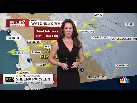 Dec. 30, 2025 | Drier, warmer with gusty Santa Ana winds | San Diego Weather Today