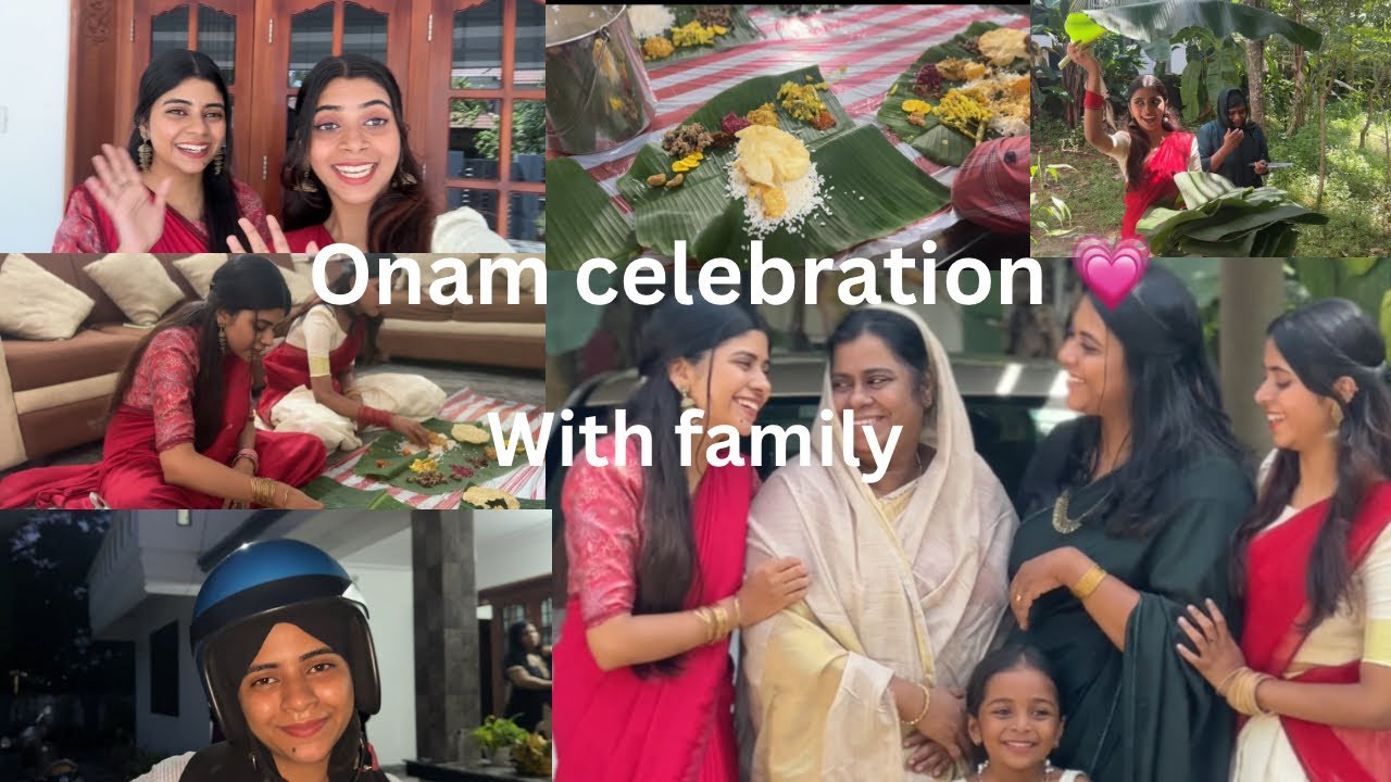 Onam celebration | family | Zia and Dhana | - YouTube