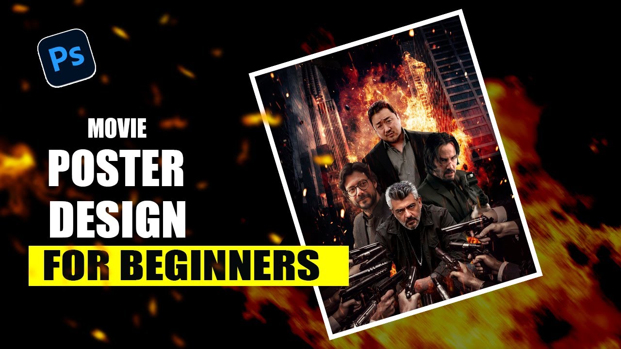 Movie poster design for beginners in Photoshop #goodbadugly #conceptart ...