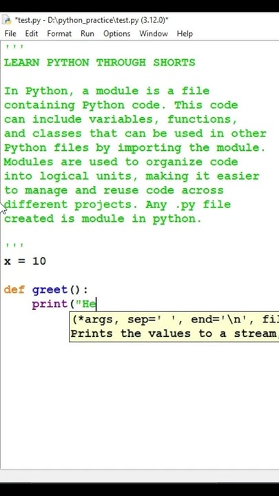 Python Module Concept Shorts Pythonmoduleconcept Pythonforbegineers Pythontutorial Youtube