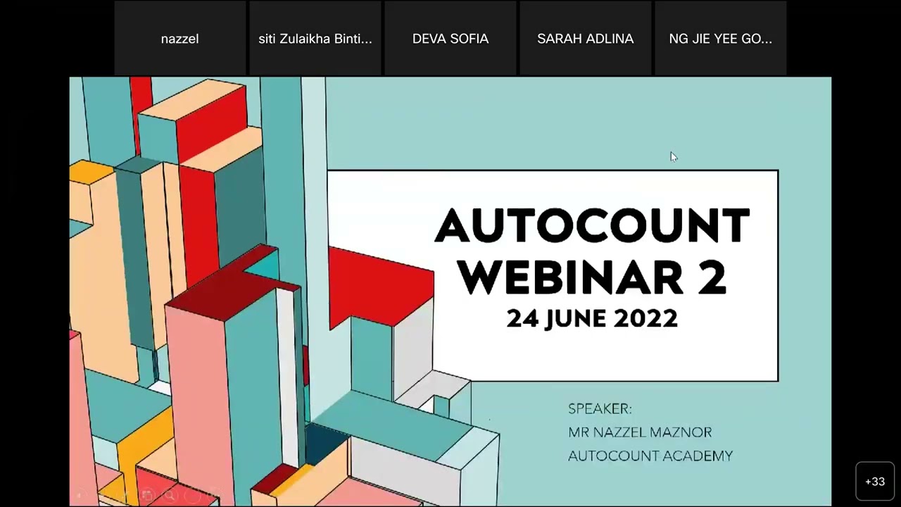 A212 AutoCount Webinar2 for Beginners AIS Students in TISSA UUM, Sintok ...