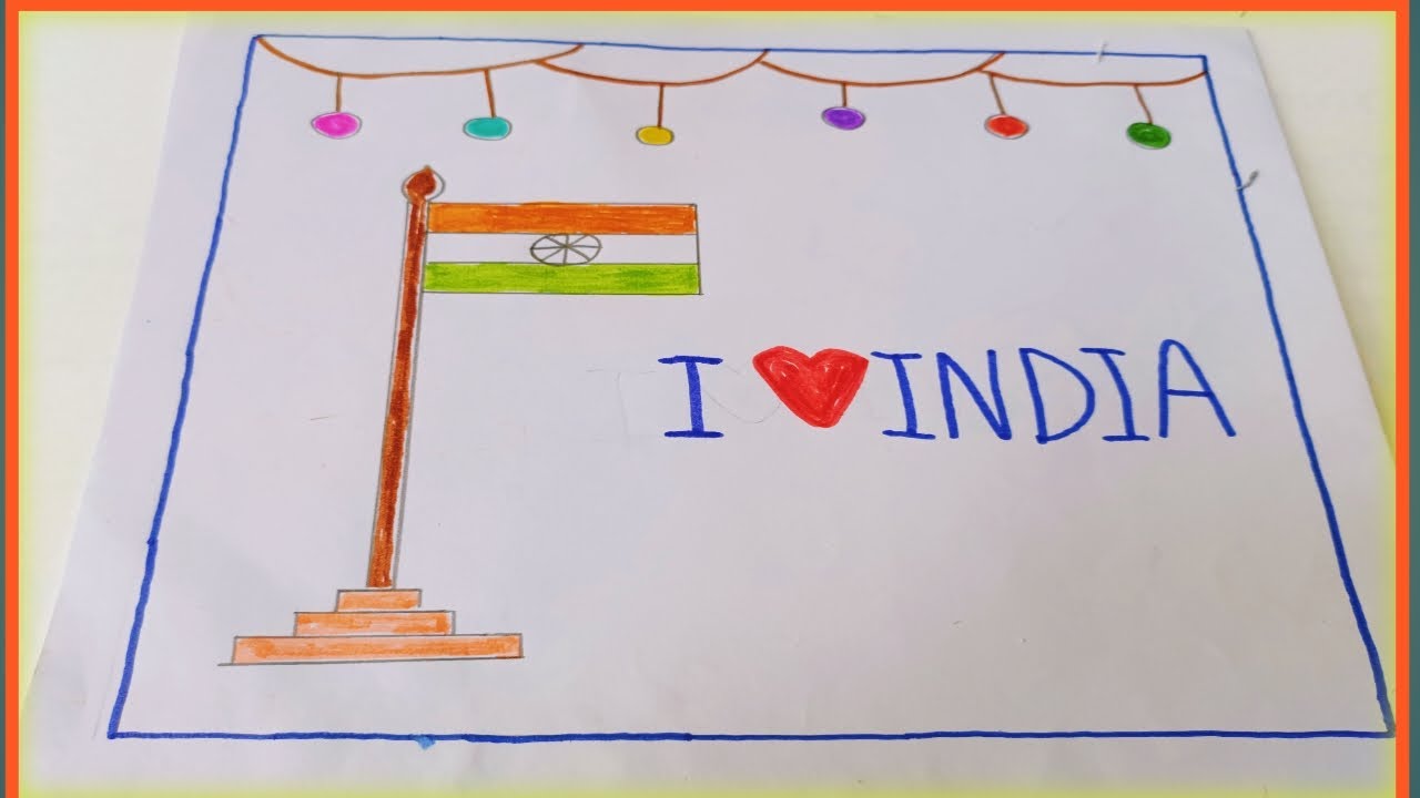 How to draw National Indian Flag step by step || easy National India ...