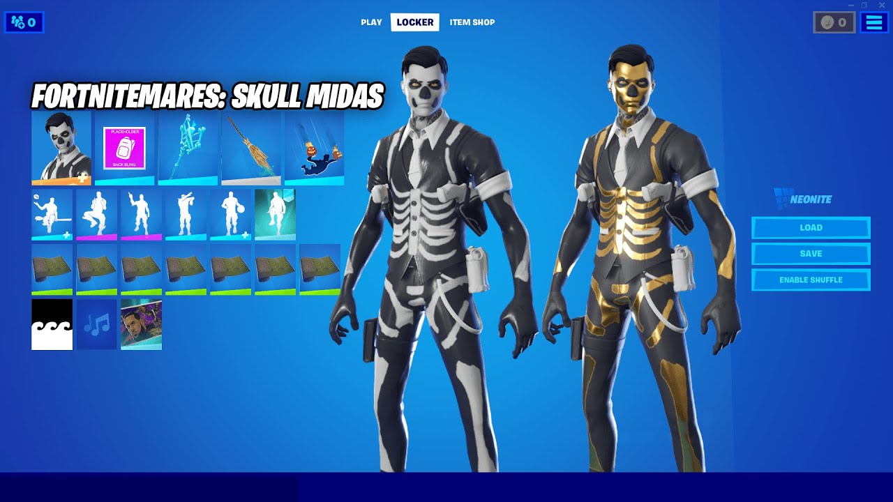 Fortnite SKELETON MIDAS skin in FORTNITE!... (MidasSkull Fortnite ...
