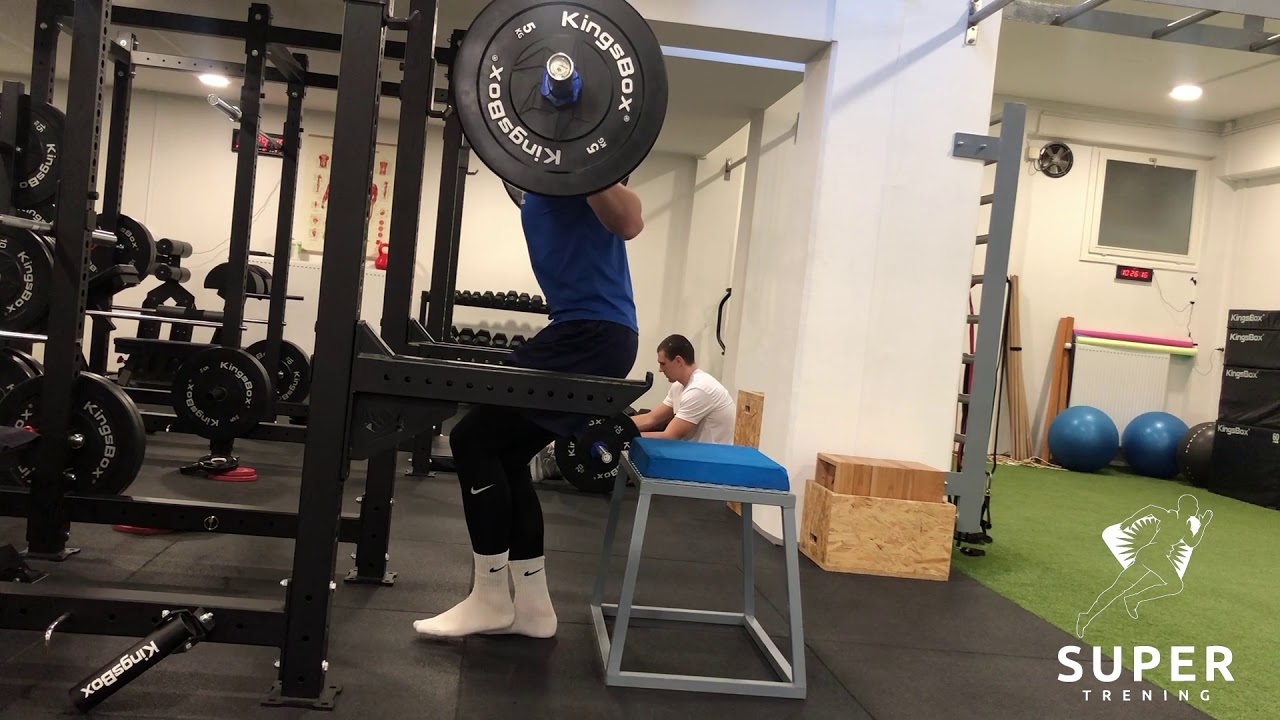 BB SL Box Squat [ECC Only] - YouTube