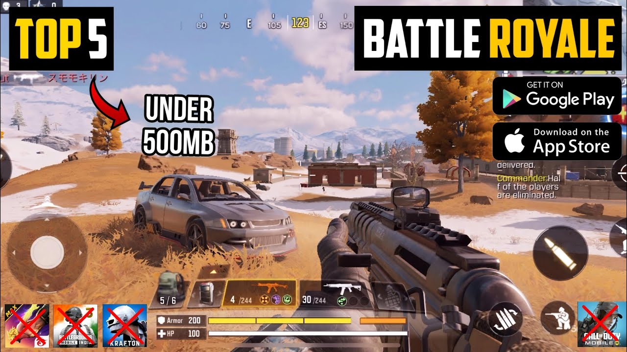 Top 5 BEST BATTLE ROYALE Games For Android ( UNDER 500mb )😍🔥|| 2024 ...