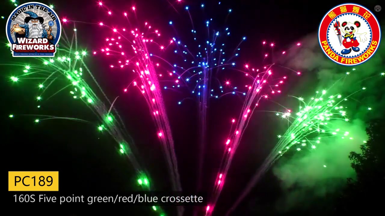 PC189, 160-shots crossette fan cake, 2020 Wizard Fireworks - YouTube