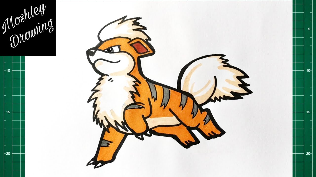 How to Draw Growlithe - Pokemon - YouTube