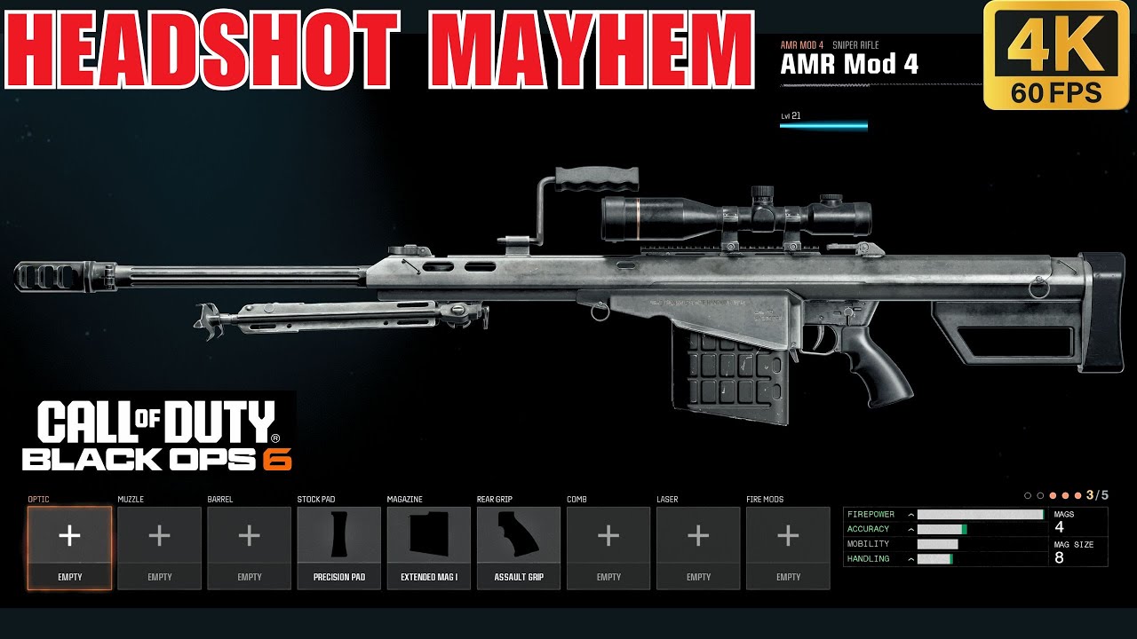The AMR MOD 4 Sniper is Brutal for Headshots Call of duty Black Ops 6 ...