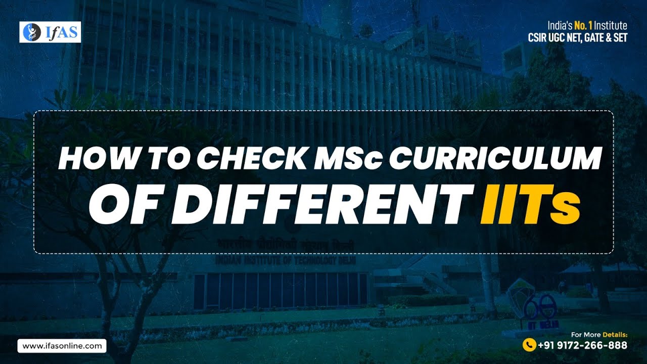 How to check MSc Curriculum of Different IITs ? - YouTube