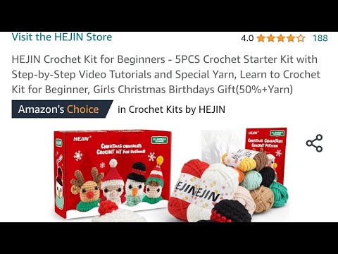 Amazon | Amigurumi | HEJIN Crochet Kit | Santa Claus | How to Crochet ...