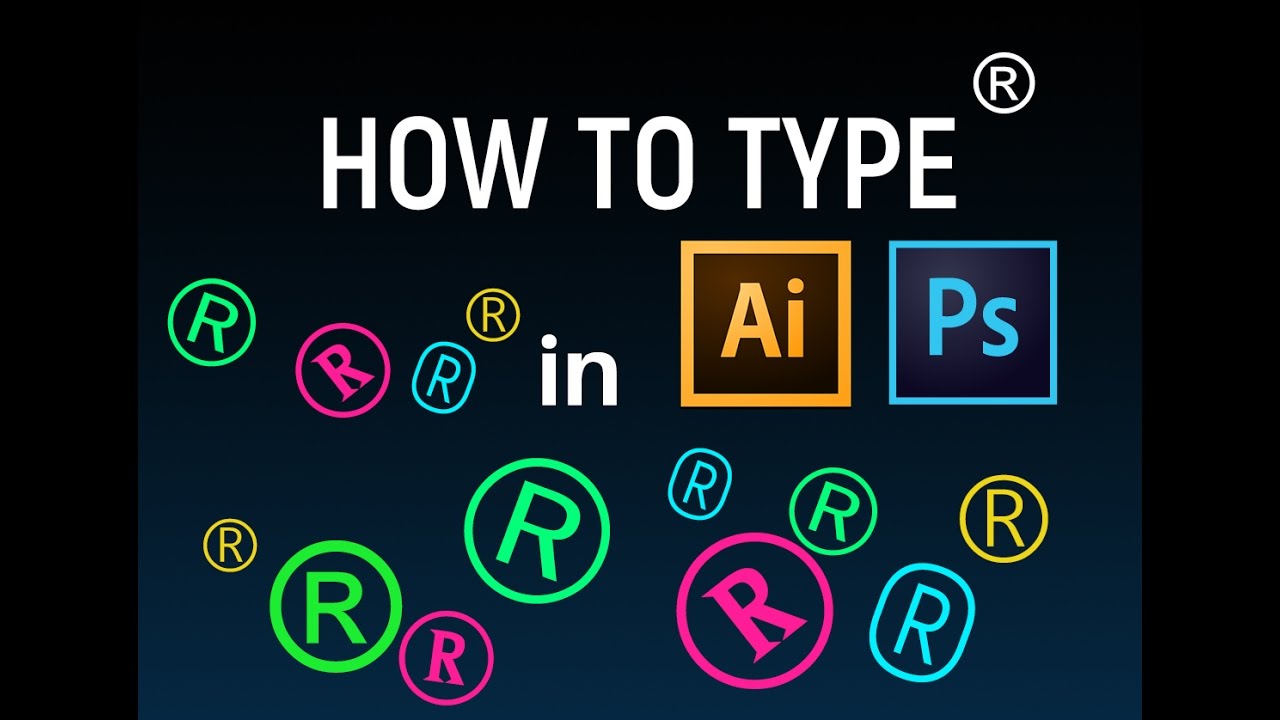 How To Type R Symbol In Illistrator And Photoshop YouTube