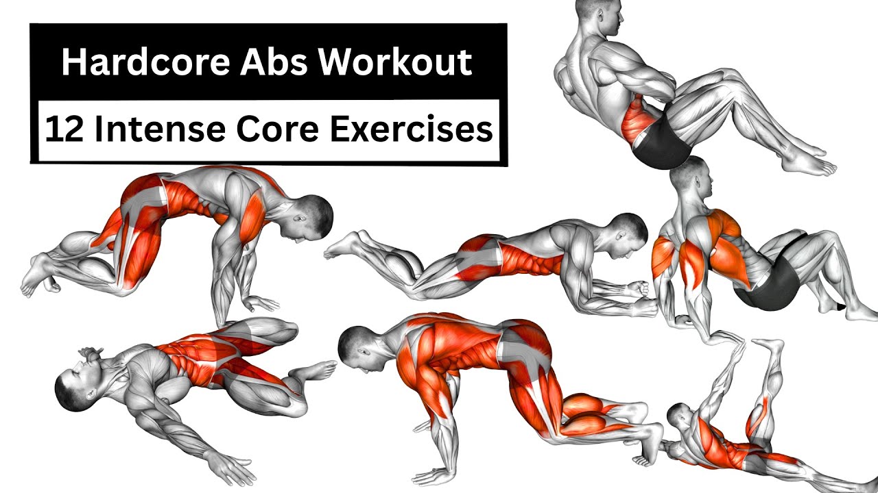 Hardcore Abs Workout at Home | 12 Intense Core Exercises - YouTube