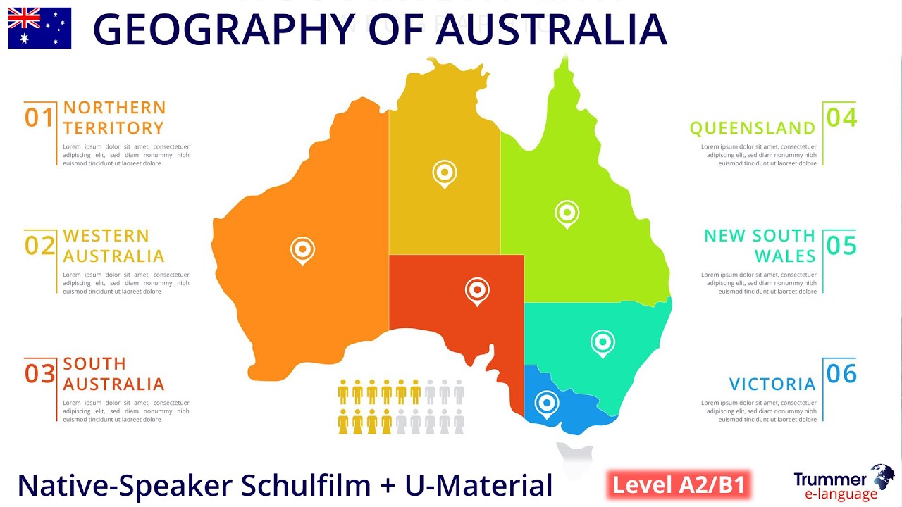 GEOGRAPHY OF AUSTRALIA | Native-Speaker Schulfilm + Unterrichtsmaterial ...