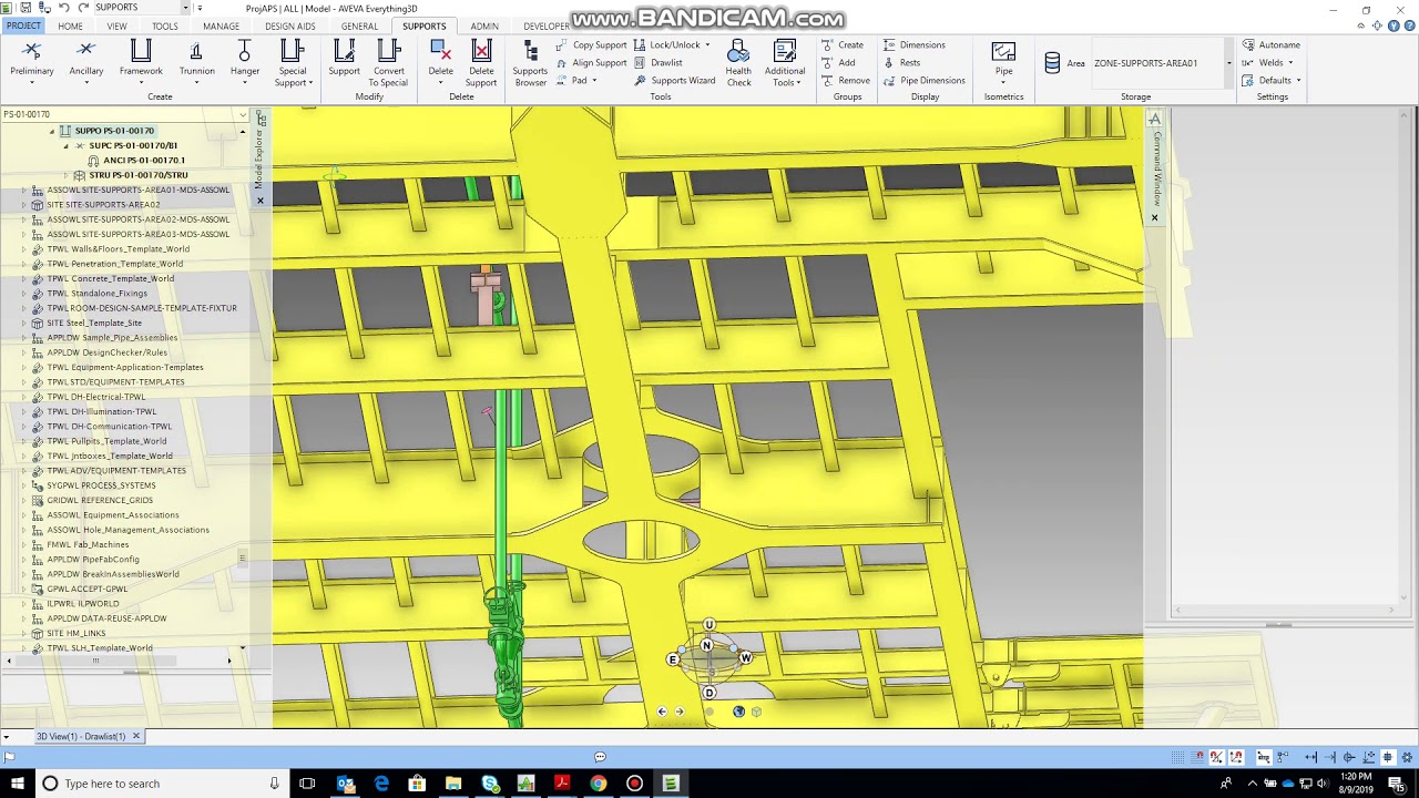 integration the Bocad Steel and Pipe support in AVEVA E3D - YouTube