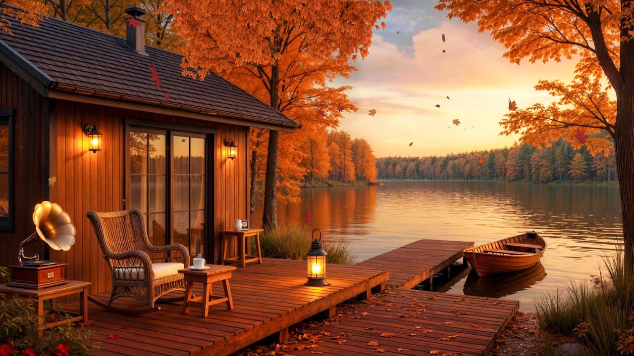 October Autumn Vibes 🍂Cozy Fall Morning Cottage by the Lake with ...